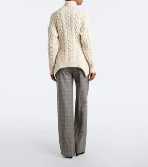 Stella McCartney Checked Wool Wide-leg Pants