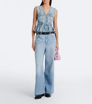 GANNI Marri Wide-leg Jeans In Light Vintage