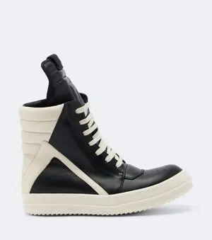 Rick Owens Geobasket Leather High-top Sneakers - Black