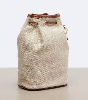 Prada Small Canvas And Leather Pouch