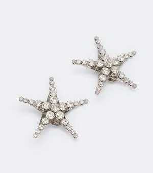 Alessandra Rich Crystal-embellished Star Earrings