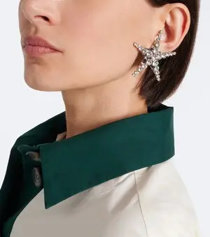 Alessandra Rich Crystal-embellished Star Earrings