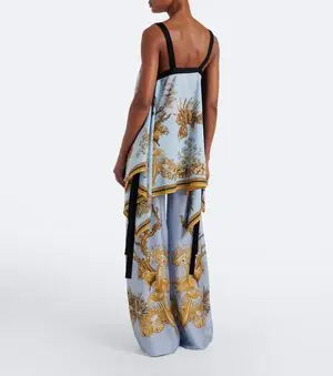 La DoubleJ Printed Silk Twill Palazzo Pants - Multicoloured