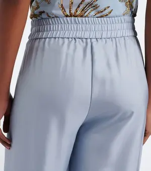 La DoubleJ Printed Silk Twill Palazzo Pants - Multicoloured