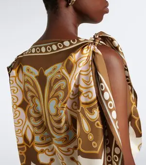 La DoubleJ Printed Silk Twill Top - Multicoloured