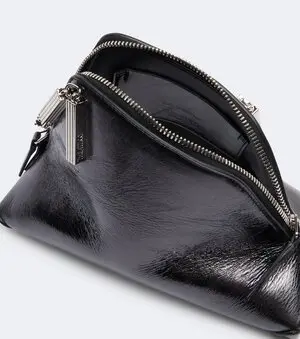 Attico La Scala Medium Leather Tote Bag - Grey