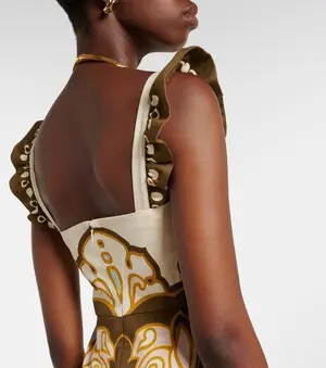 La DoubleJ Gingerbread Printed Midi Dress
