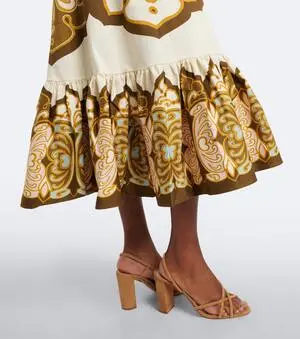 La DoubleJ Gingerbread Printed Midi Dress