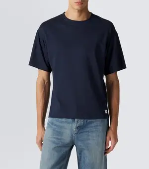 Saint Laurent Cotton-blend T-shirt - Blue