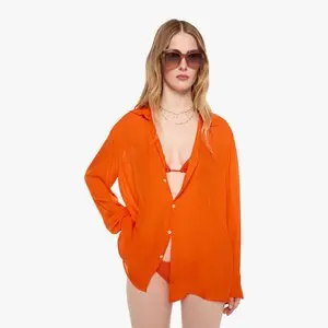 Sprwmn Mara Button Up Shirt - Orange