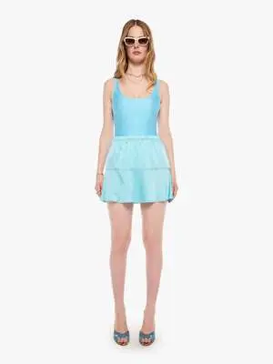 Sprwmn Silk Charmeuse Mini Skirt - Blue
