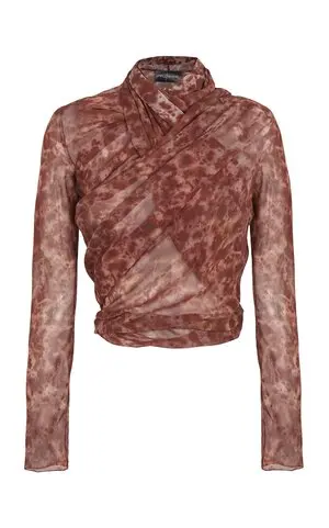 CORTANA Meena Silk Printed Wrap Jacket