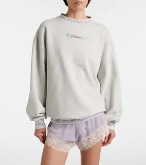 Chloé Embroidered Cotton Crewneck Sweatshirt
