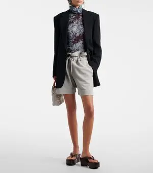 Dries Van Noten Hadiela Cotton Jersey Shorts - Grey