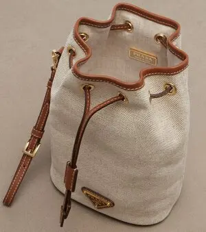 Prada Small Canvas And Leather Pouch