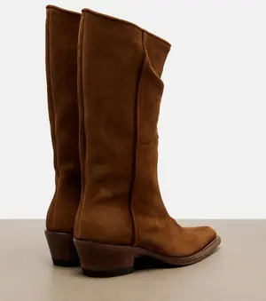 Khaite Clive Suede Knee-high Boots - Brown