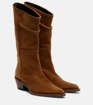 Khaite Clive Suede Knee-high Boots - Brown