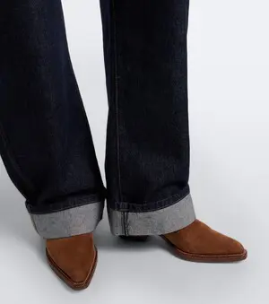 Khaite Suede Mid-calf Boots