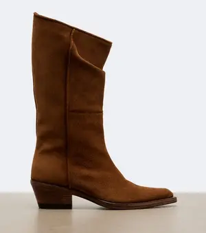 Khaite Suede Mid-calf Boots