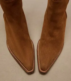 Khaite Suede Mid-calf Boots