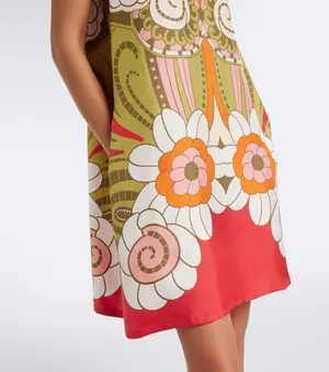 La DoubleJ Mini Swing Printed Silk Minidress - Multicoloured
