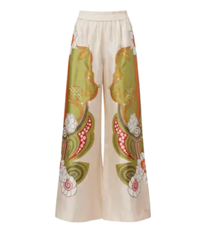 La DoubleJ Silk Palazzo Pants - Multicoloured