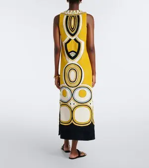 La DoubleJ Totem Printed Cotton Midi Dress
