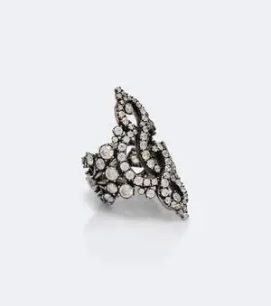 Gucci Gg Marmont Embellished Ring - Silver