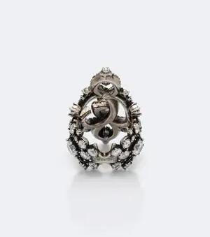 Gucci Gg Marmont Embellished Ring - Silver
