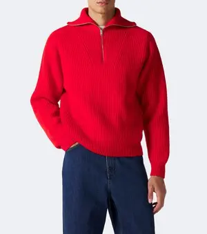 JIL SANDER Wool Half-zip Sweater