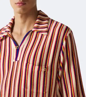 Valentino Garavani Striped Terry Polo Shirt