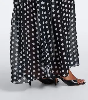 ALEXANDRA MIRO Clementine Polka-dot Maxi Dress