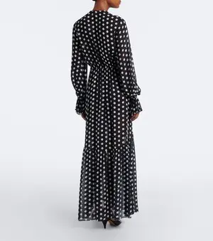 ALEXANDRA MIRO Clementine Polka-dot Maxi Dress