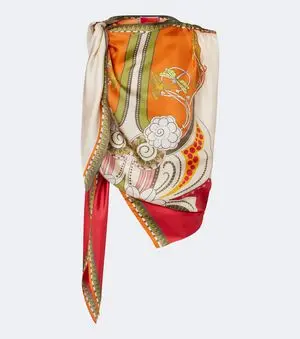 La DoubleJ Printed Silk Twill Top - Multicoloured