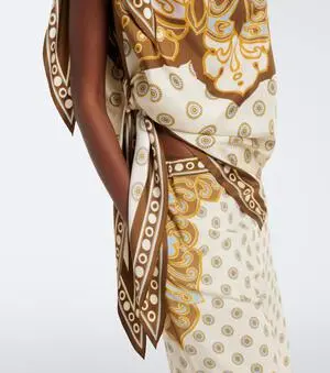 La DoubleJ Printed Silk Twill Top