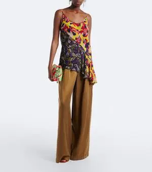 Dries Van Noten Printed Asymmetric Top