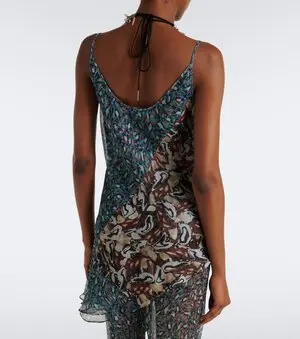 Dries Van Noten Printed Asymmetrical Top - Multicoloured