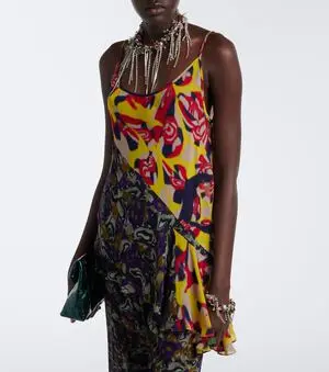 Dries Van Noten Printed Asymmetrical Top - Multicoloured