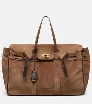 Brunello Cucinelli Large Suede Tote Bag - Brown