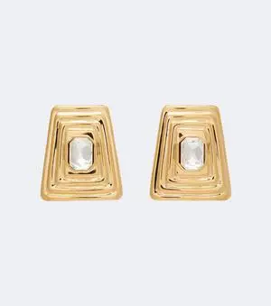 Alessandra Rich Crystal-embellished Clip-on Earrings - Gold