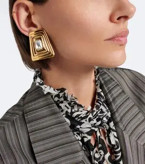 Alessandra Rich Crystal-embellished Clip-on Earrings