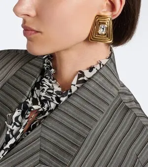 Alessandra Rich Crystal-embellished Clip-on Earrings