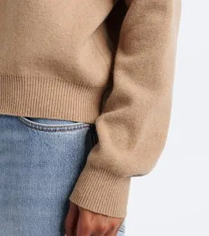 RÓHE Wool-blend Half-zip Turtleneck Sweater - Beige