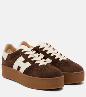 Hogan Suede Platform Sneakers - Brown
