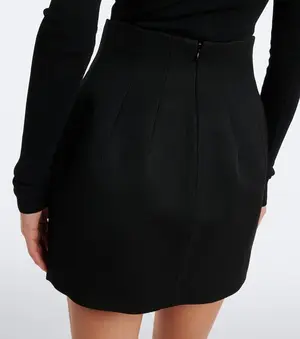 MUGLER High-rise Wool Miniskirt