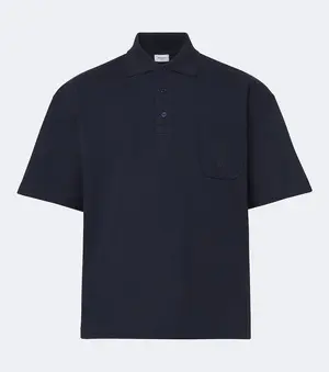Saint Laurent Cassandre Cotton Polo Shirt