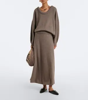 LISA YANG Doria Cashmere Sweater - Grey