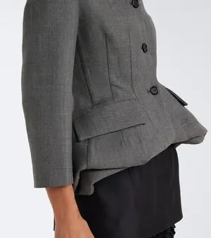 Magda Butrym Peplum Virgin Wool Blazer