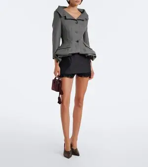 Magda Butrym Peplum Virgin Wool Blazer