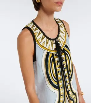 La DoubleJ Totem Printed Cotton Mini Dress - Multicoloured